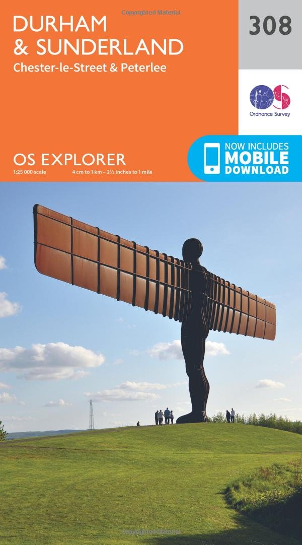 OS Maps of Northern England - Durham - Walking North England